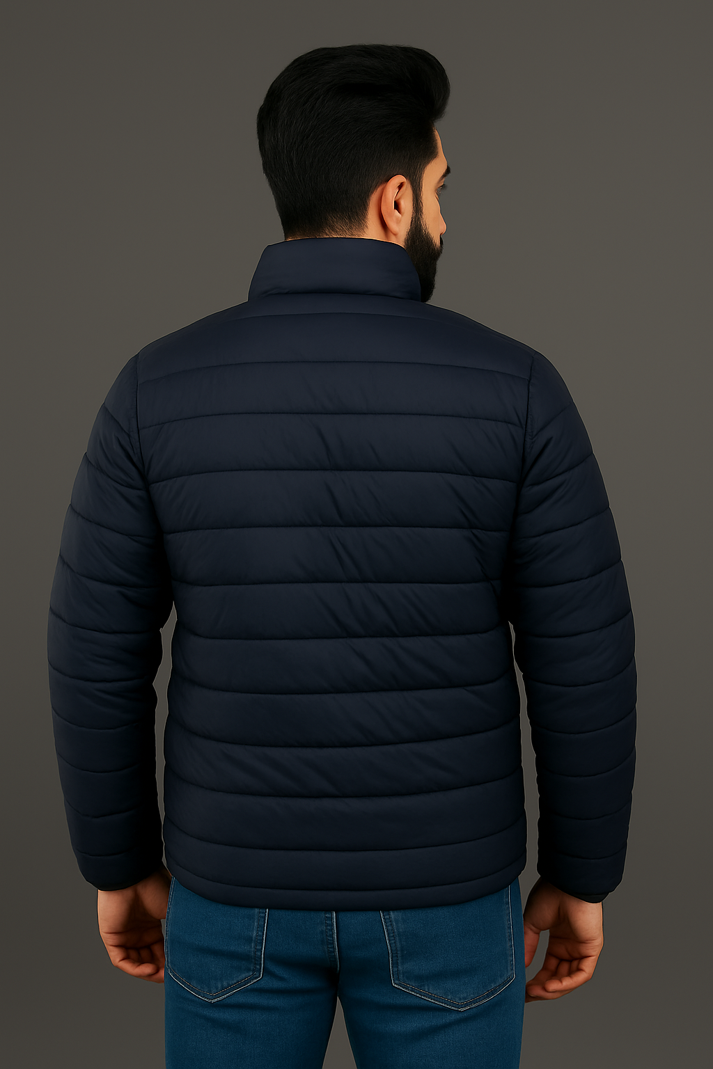 Navy Blue Puffer Jacket – charcoal chic